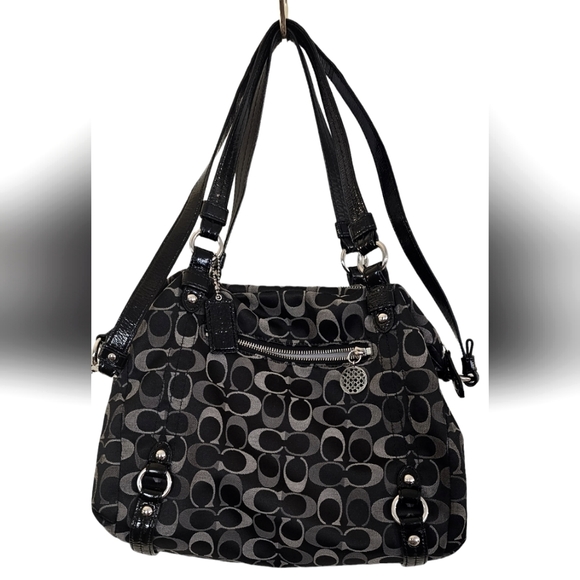 Coach | Bags | Coach Alexandra Signature Collection Cs Black Gray ...